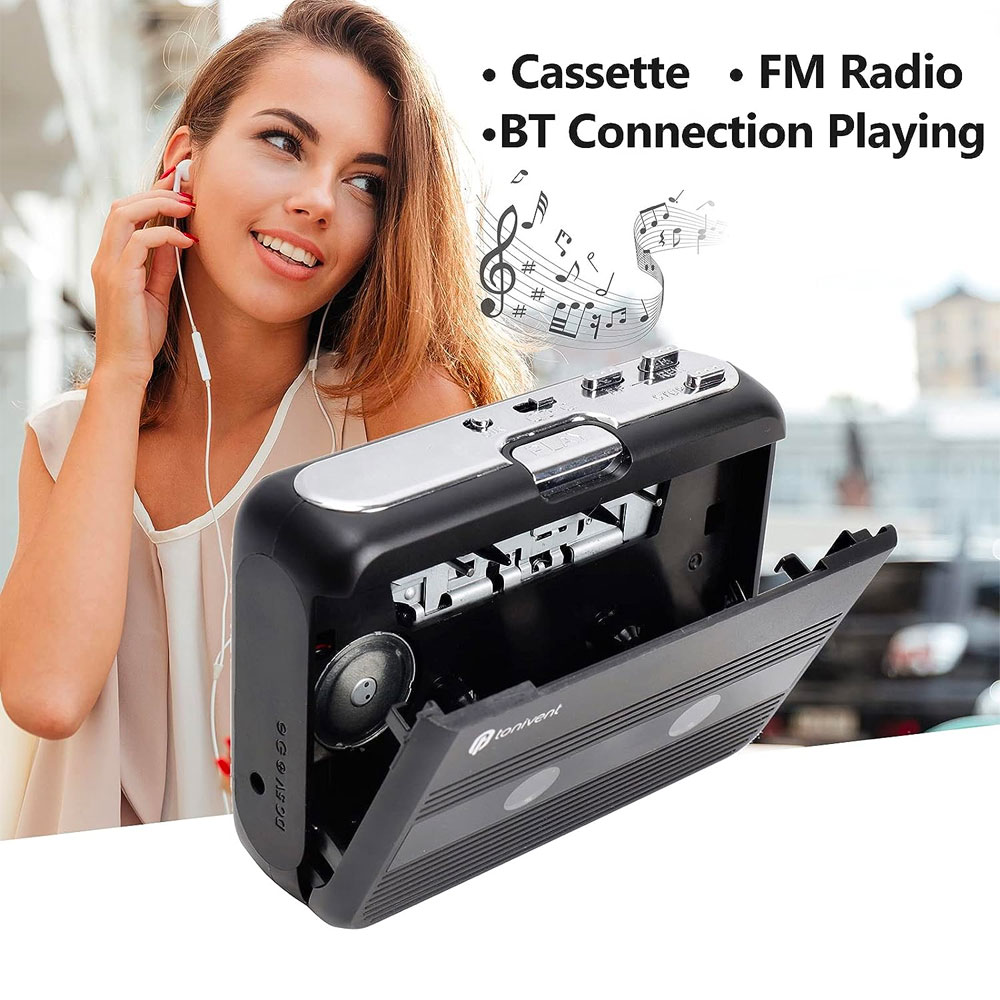 GeeSounds Bluetooth Portable Cassette Player - Portable Tape Player ...