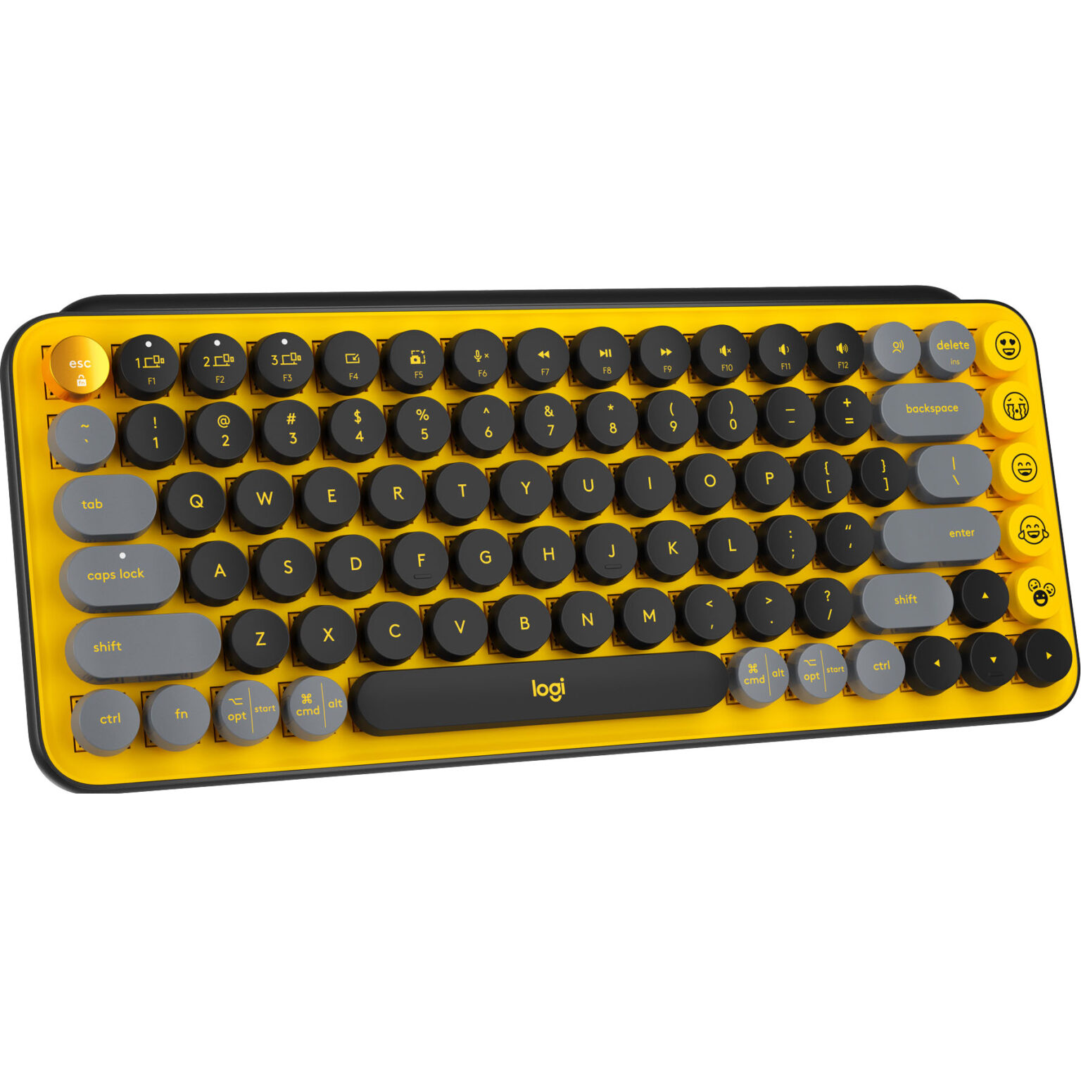 Happy-Tappy x Logitech Pop Keys Typewriter Keyboard with Customizable ...