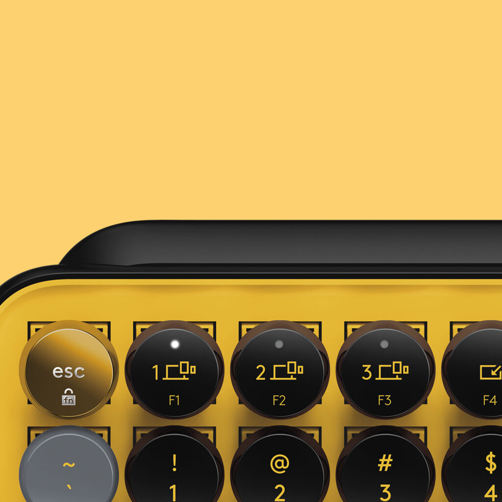 Happy-Tappy x Logitech Pop Keys Typewriter Keyboard with Customizable ...