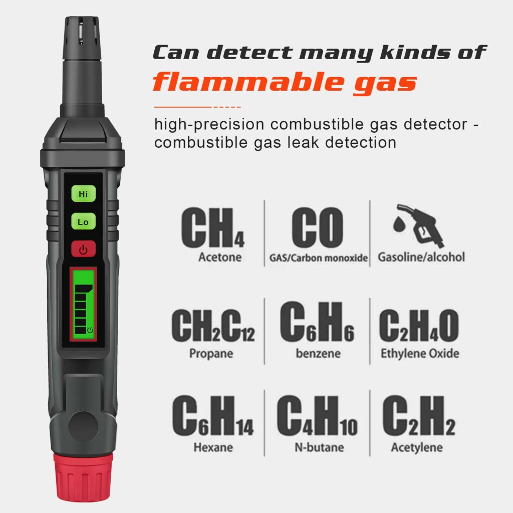 PrixGastect Portable Gas Leak Detector, Handheld Natural Gas Sniffer ...