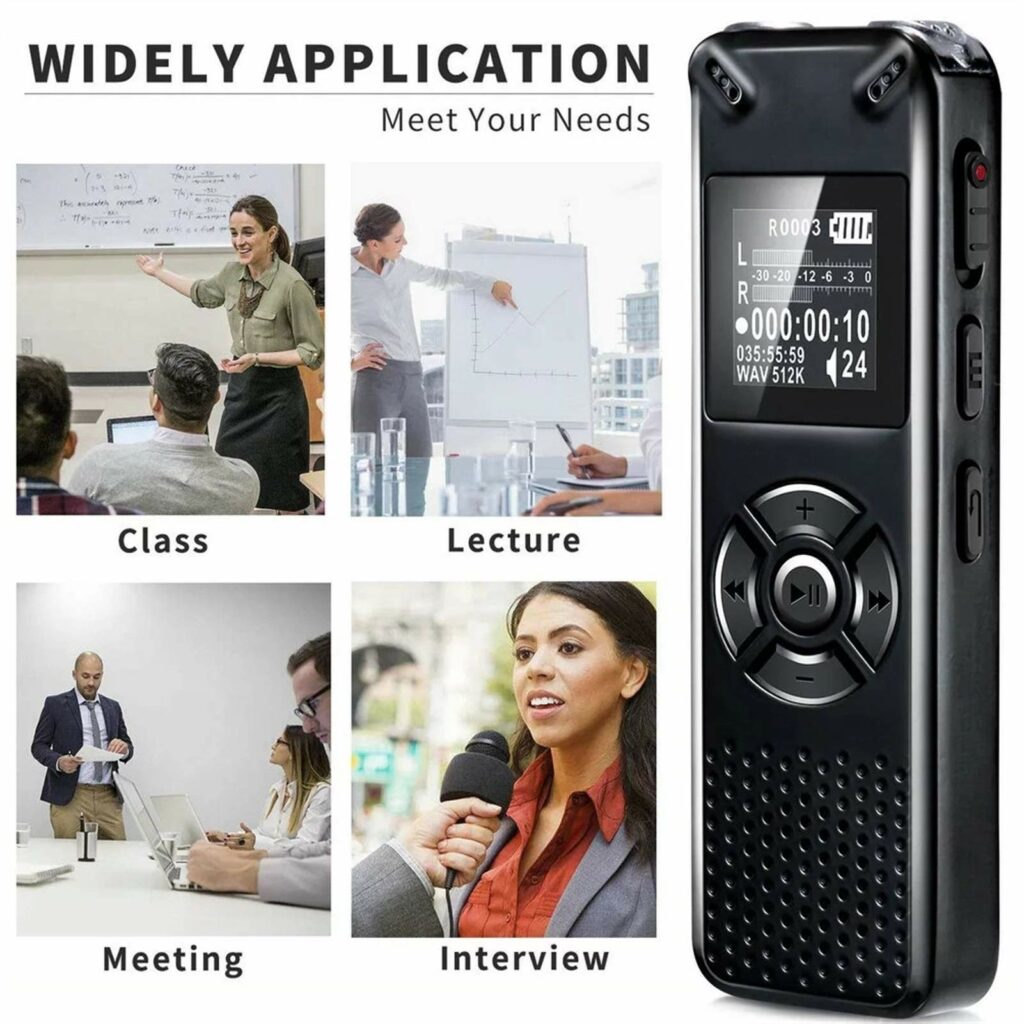 PressSpk All-in-One Voice Recorder with One Key Start, Recording Time ...