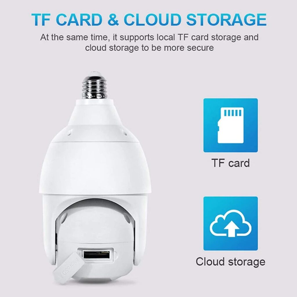 BraxxSpot E27 WiFi Bulb Camera 3 Megapixel Security Camera with Two-Way ...