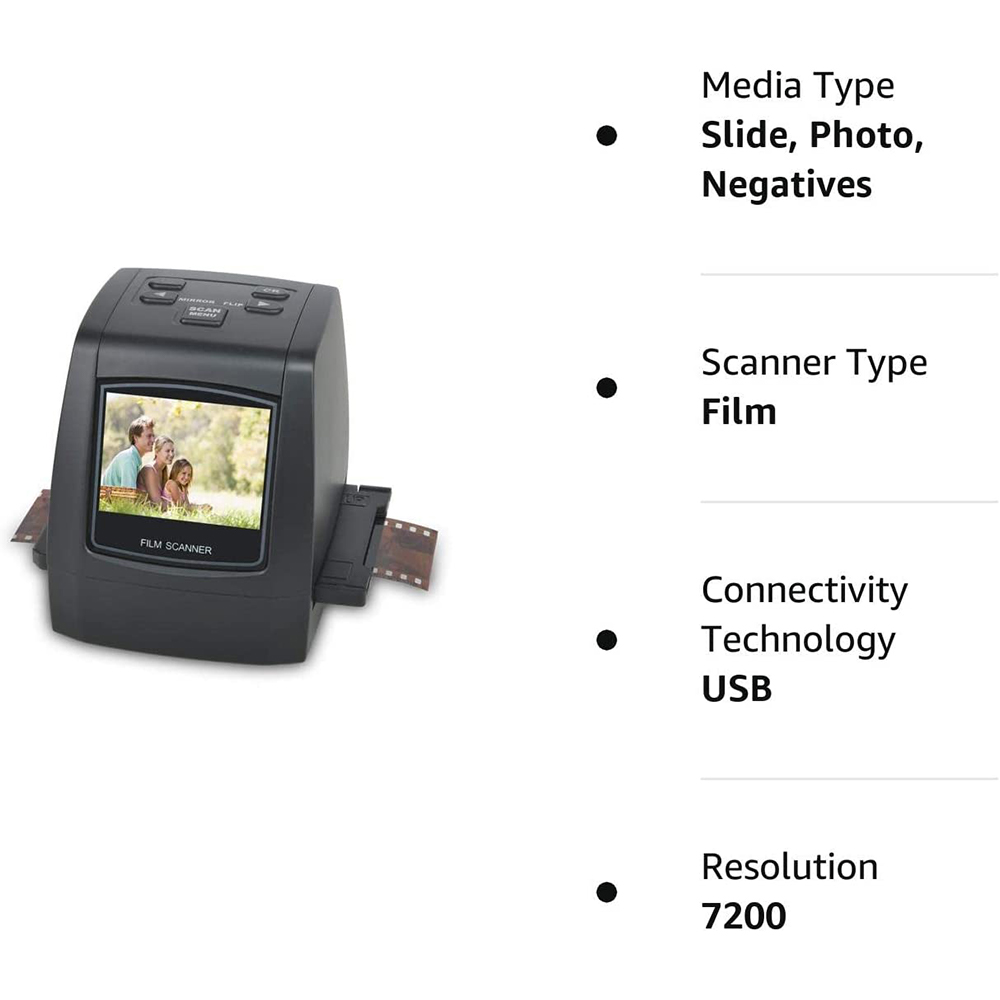 Phototrax All-in-One 22MP Film & Slide Scanner, Digitize 35mm, 135, 110 ...