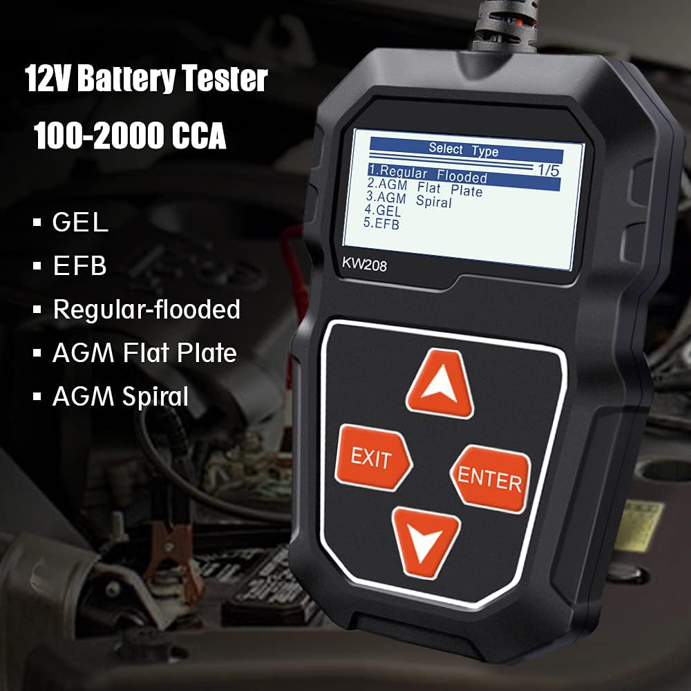 ChargeiTron 12V/24V Battery Load Tester with 100-2000 CCA, Digital Auto ...