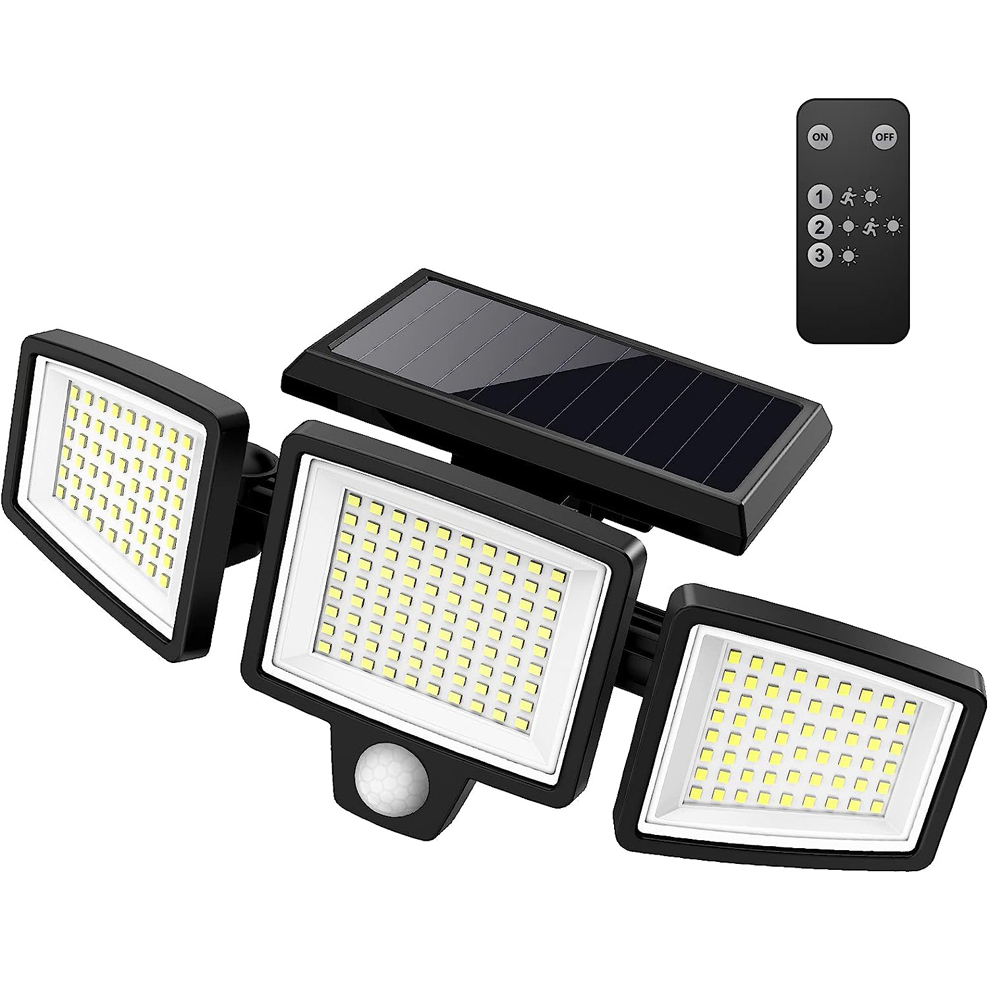 NightGuard Solar Security Flood Lights with Remote Control and Motion ...