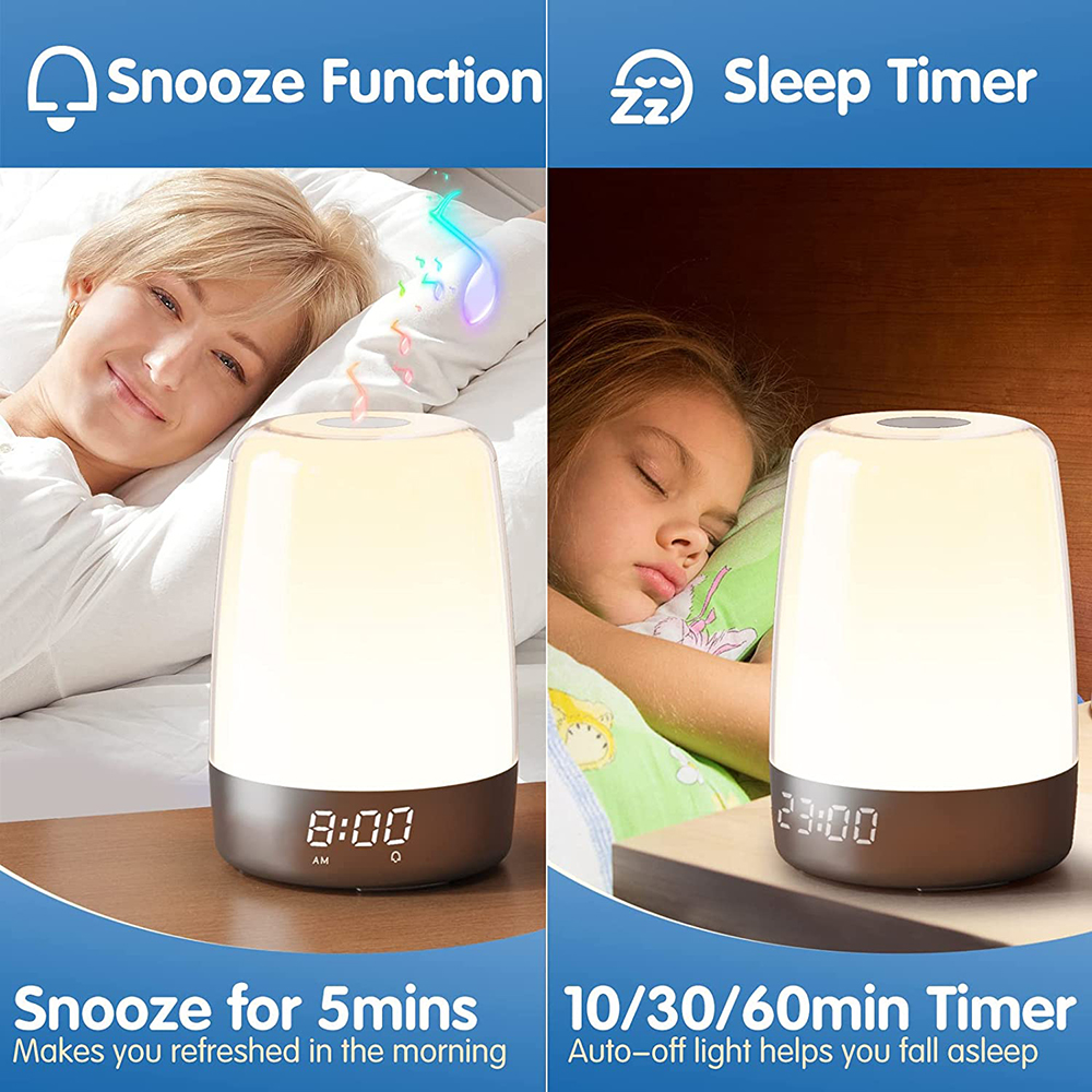 SolSpark Sunrise Alarm Clock: Wake Up Light with Sunrise Simulation ...