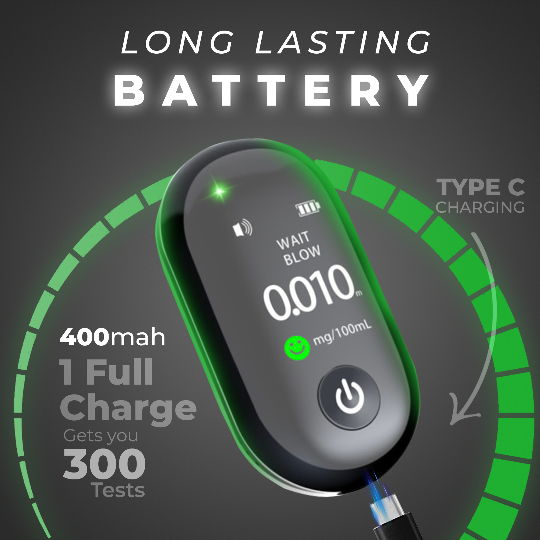 VixtaBex Mini Non-Contact Breathalyzer with Highly Sensitive Sensor and ...