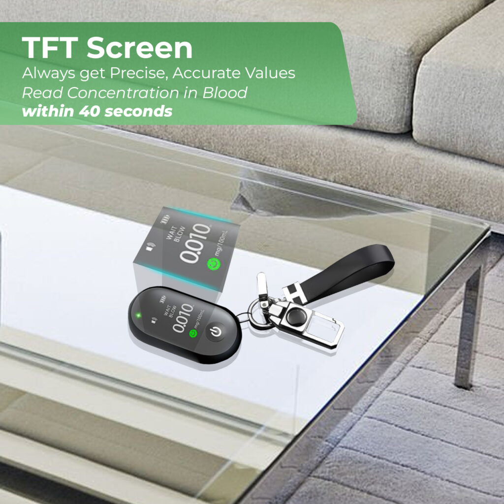 VixtaBex Mini Non-Contact Breathalyzer with Highly Sensitive Sensor and ...