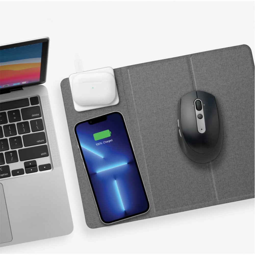 FlexiMat 2-in-1 Wireless Charging Mouse Pad - Portable, Lightweight ...