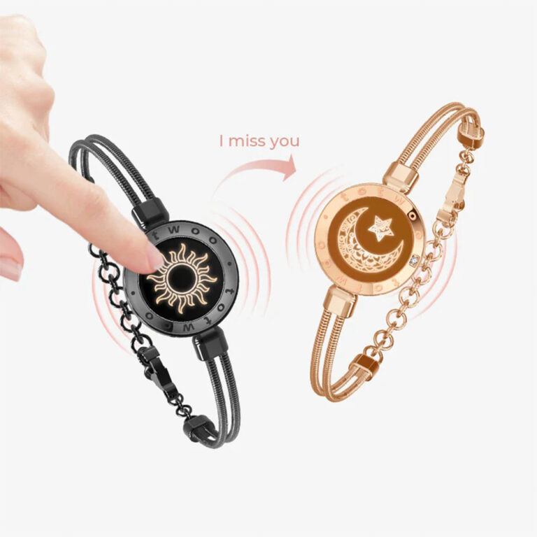 QuixiSense Long Distance Touch Bracelets - Vibrating Touch, Light Up ...