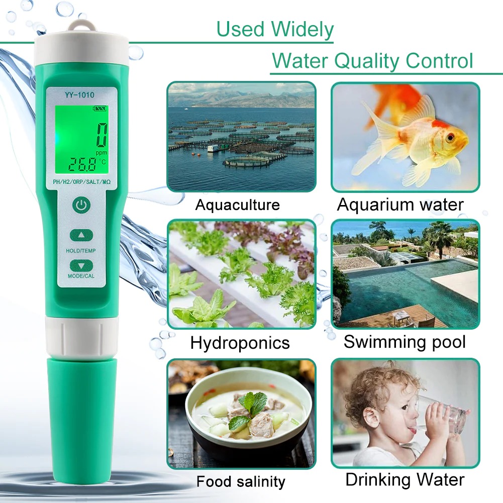 HydroTech Pro Water Quality Tester: All-in-One TDS Meter, EC Meter, pH ...
