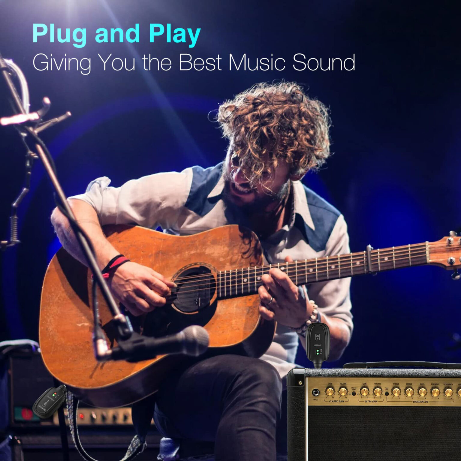 RiffMaster Wireless Guitar Transmitter and Receiver System - Ultra-Low ...