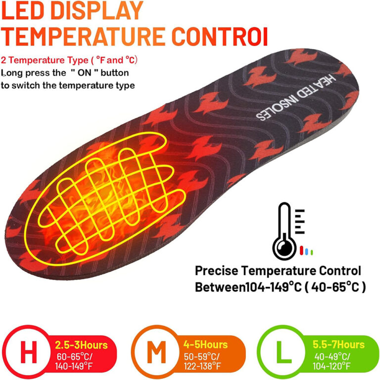 Solemates Wireless Heated Insoles - USB Rechargeable, Temperature ...