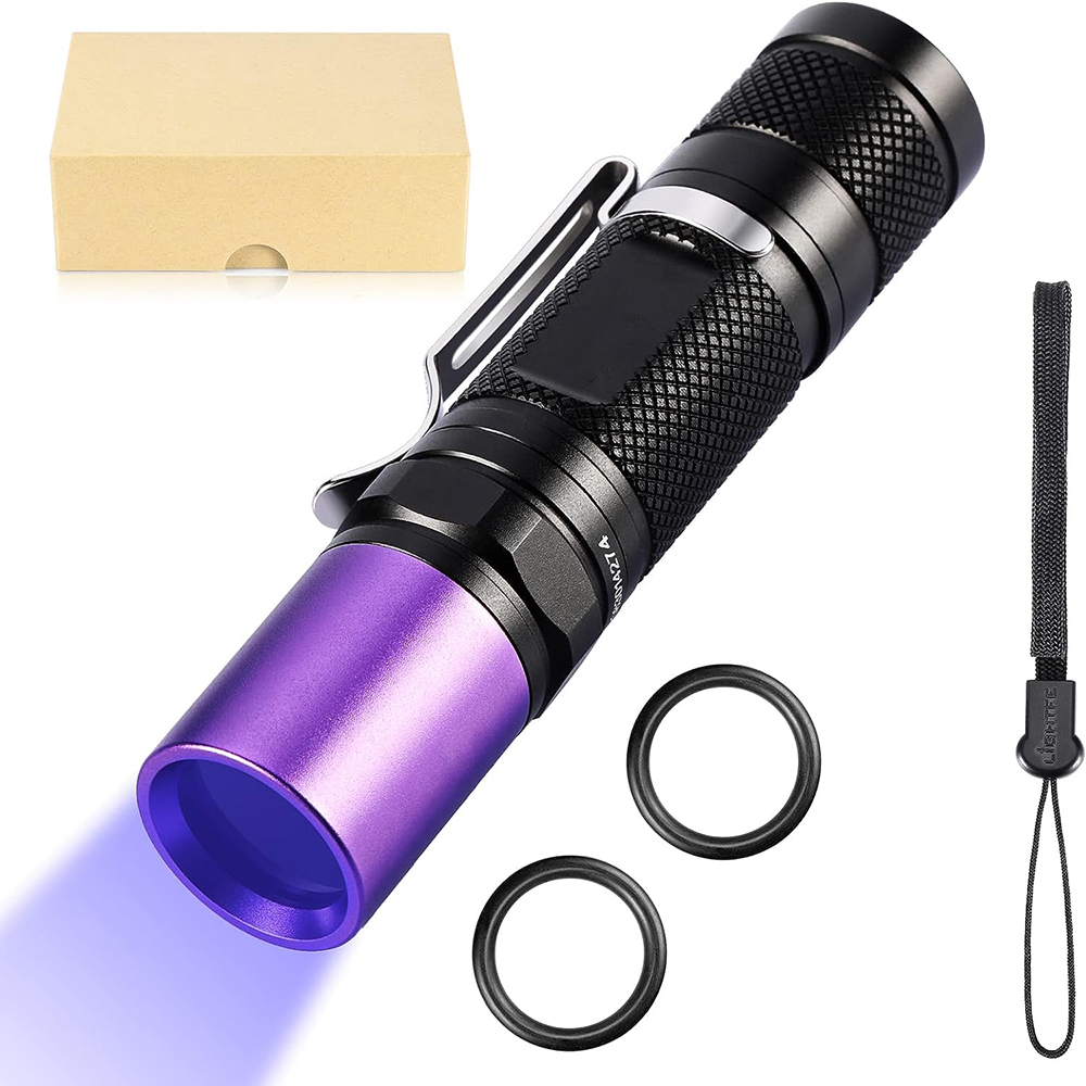 GlowSaber Ultra-Powerful Black Light Flashlight - 365nm High-Intensity ...