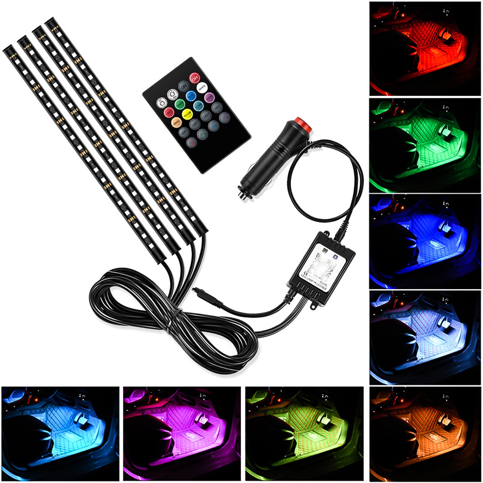 LightWave LED Car Interior Lights - 72 LED Interior Lighting, Dynamic ...