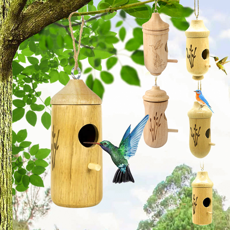 WingWhisper Wooden Hummingbird House - TruTronica