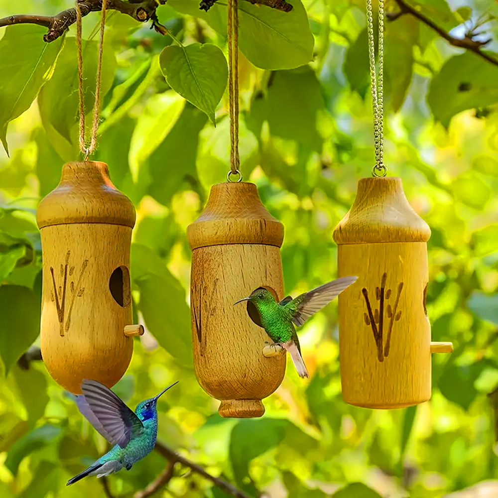 WingWhisper Wooden Hummingbird House - TruTronica