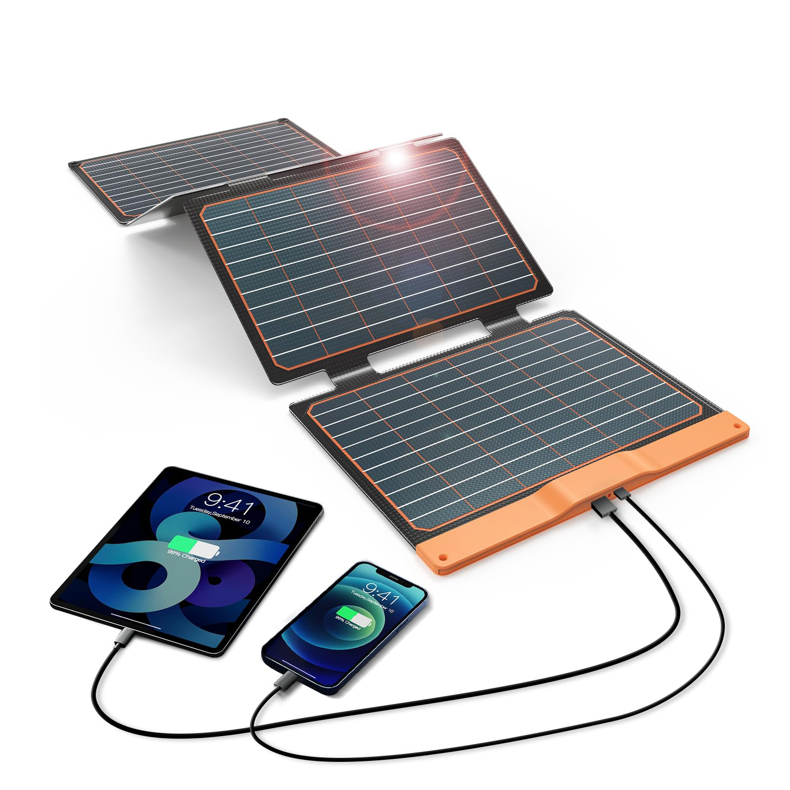 SunStream 40W USB Solar Panel Charger - Fast Charging for Phones and ...