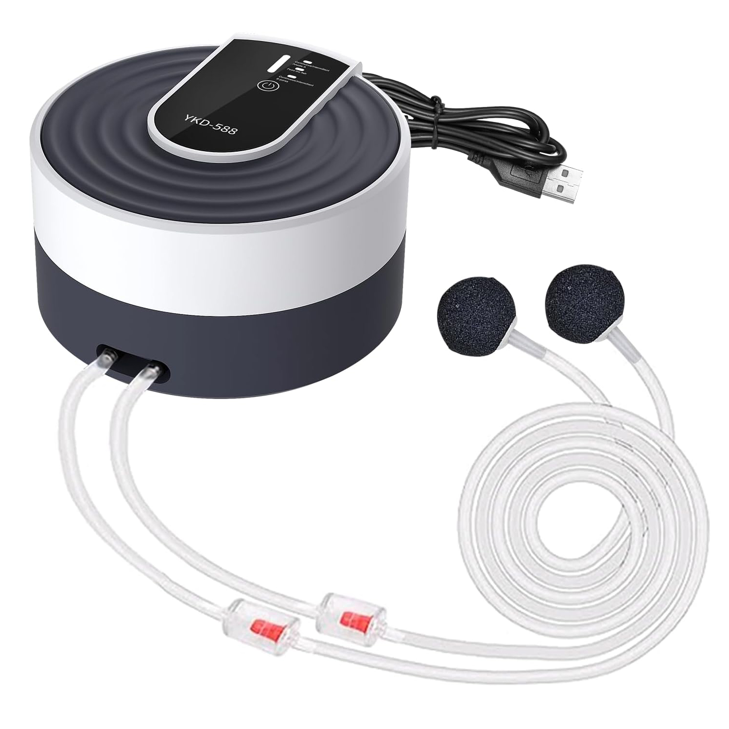 OxyStream Aquarium Air Pump: Multi-Mode Air Bubbler with 2 Outlets ...